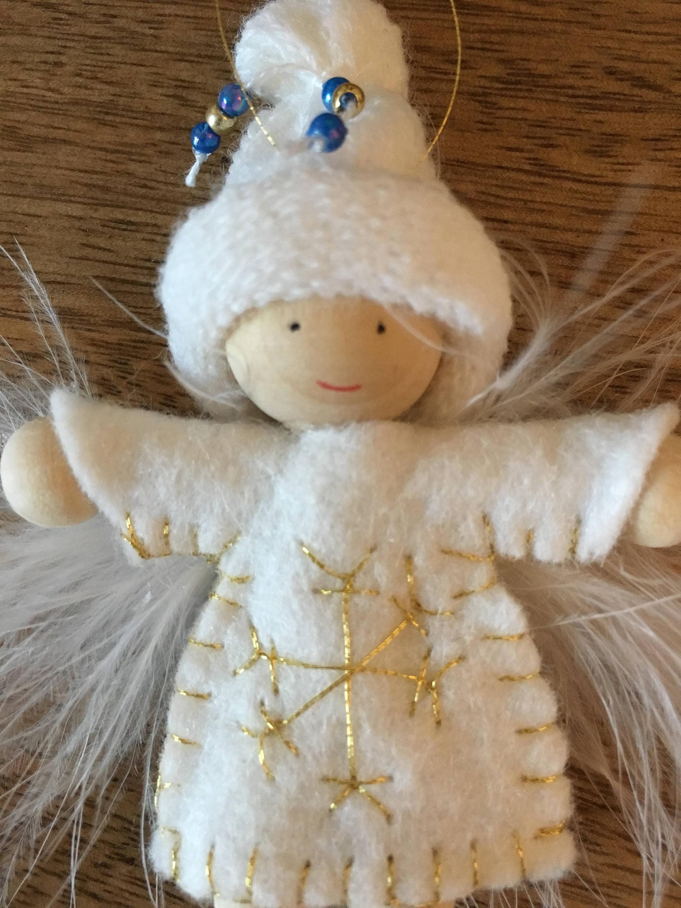 Angel Felt Ornament Felt Angel Christmas Ornament Wood | Etsy