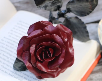 Metal rose sculpture | Etsy