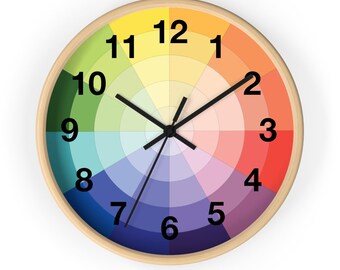 Colorful Wall Clock Color Wheel Clock Acrylic Clock Unique | Etsy