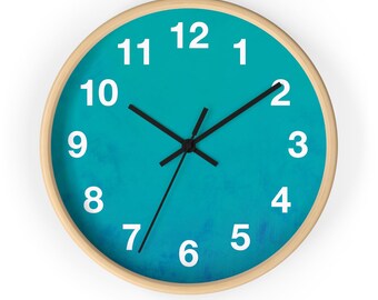 Turquoise Wall Clock | Etsy