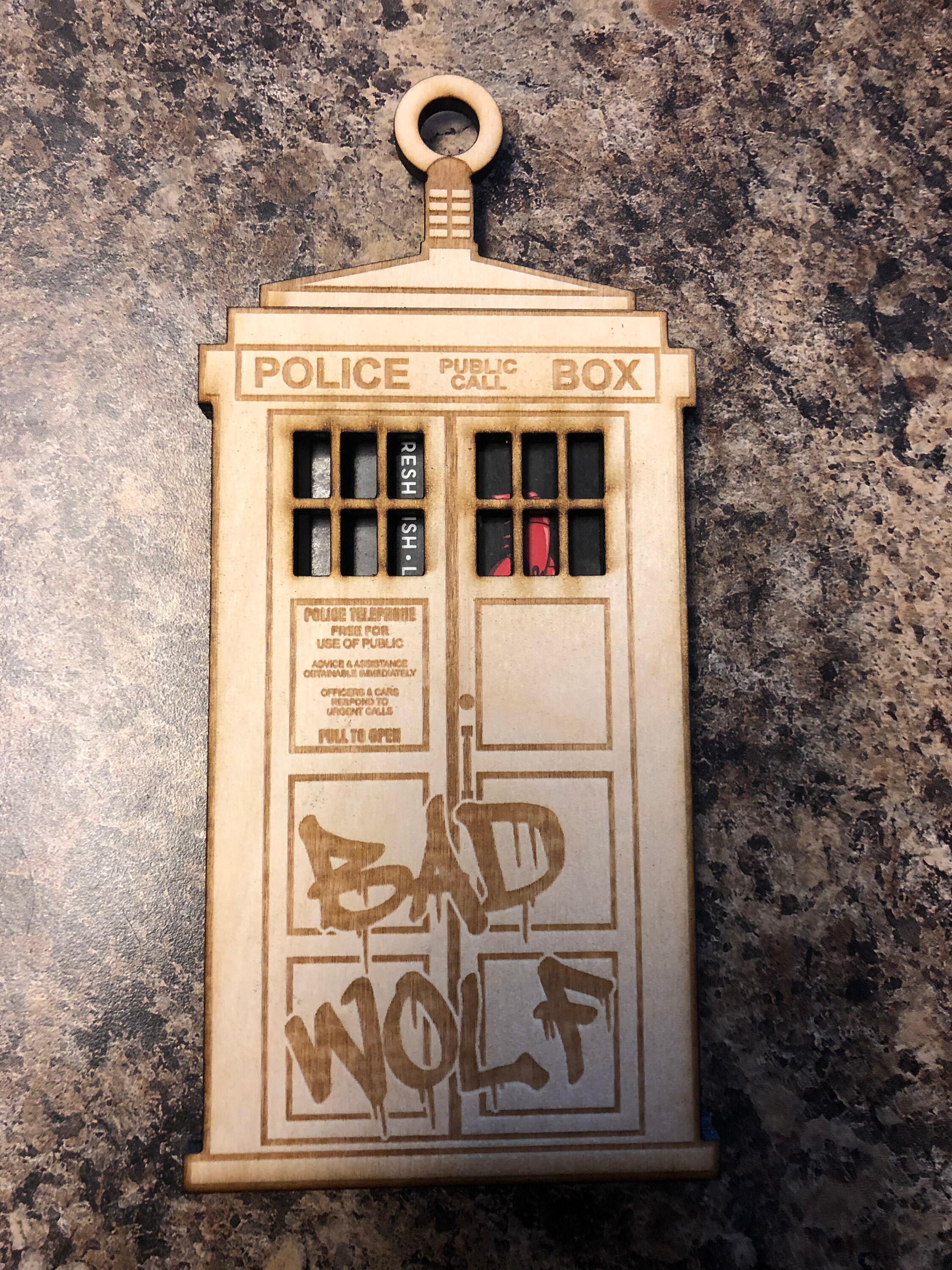 Police Box Gift Card Holder Laser Cutting File Tardis, Bad Wolf - Etsy