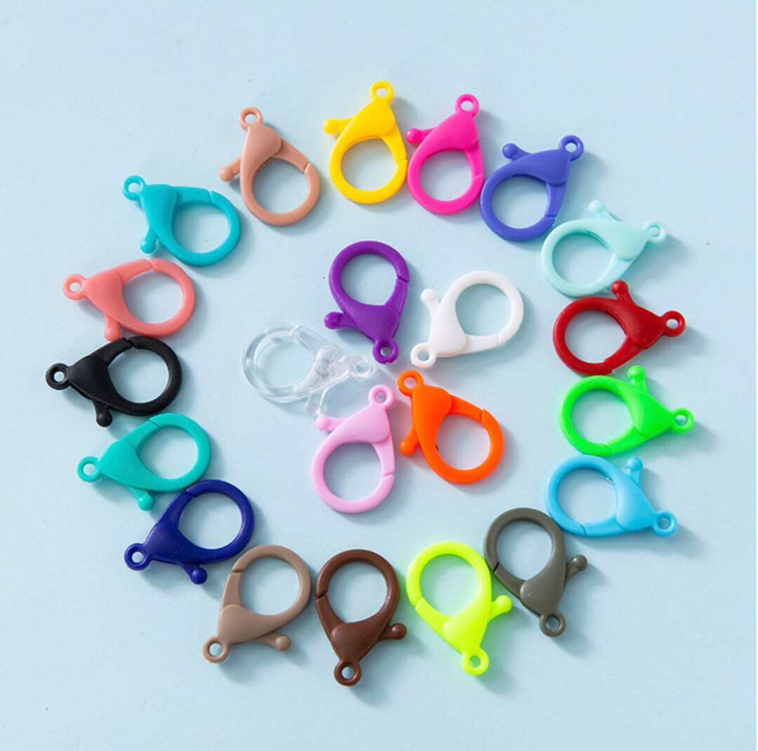 35MM Plastic Lobster Clasp Mixed Color Options for Jewelry, Closures ...