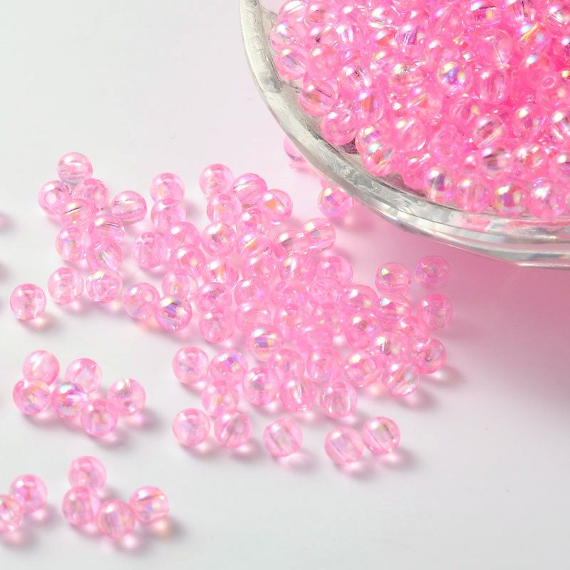 AB Light Pink Transparent Acrylic Beads 6mm/8mm - Etsy