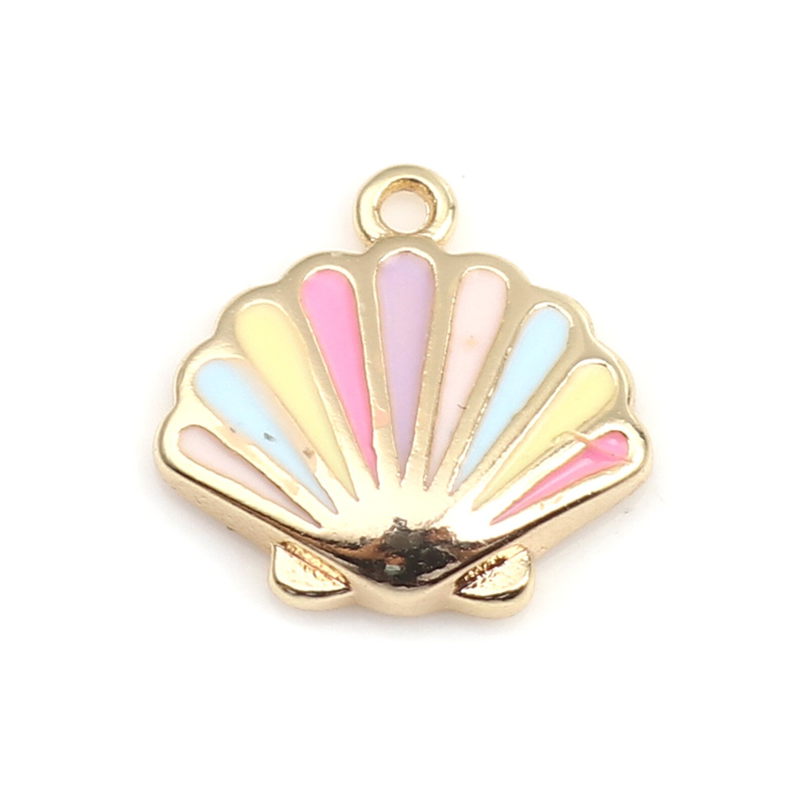 Pastel Shell Scallop Ocean 18K Gold Filled Charm 10mm X 10mm - Etsy
