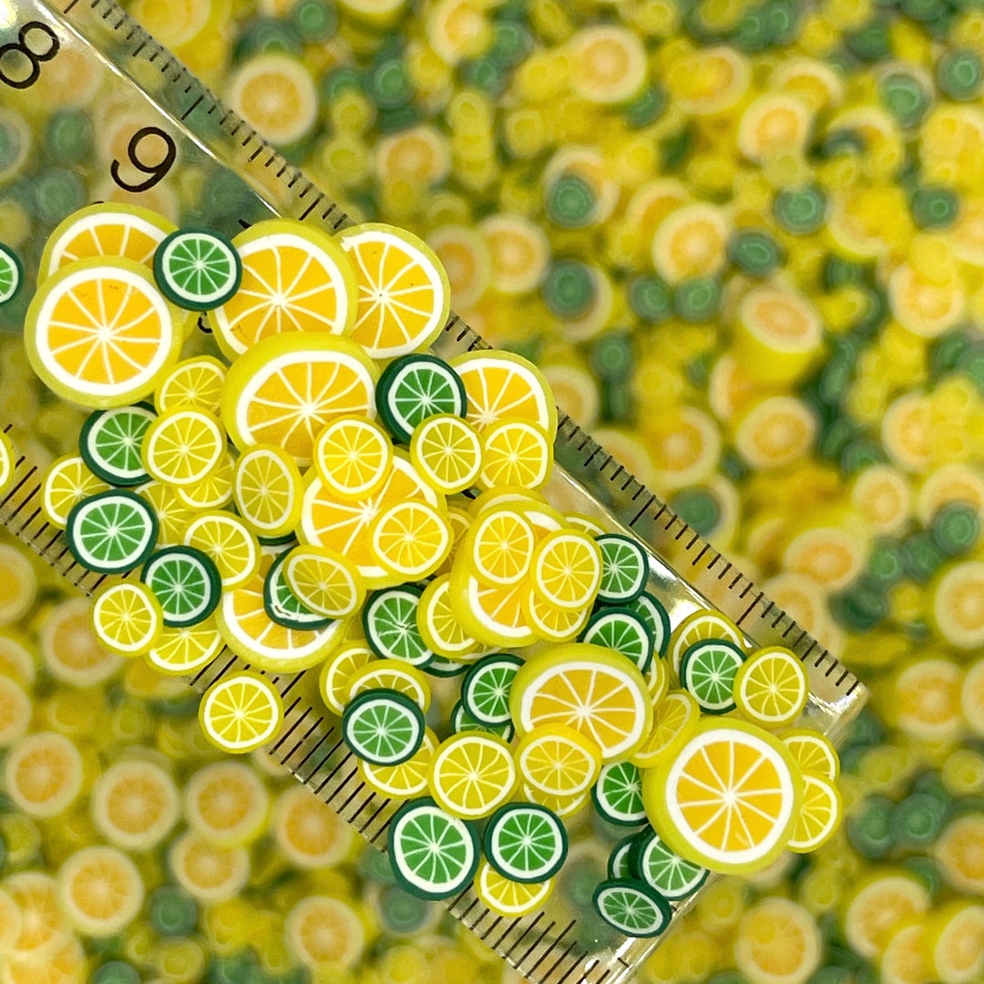 FAKE Lemon Lime Slices Polymer Clay Sprinkle Mix NOT EDIBLE D10-31 - Etsy