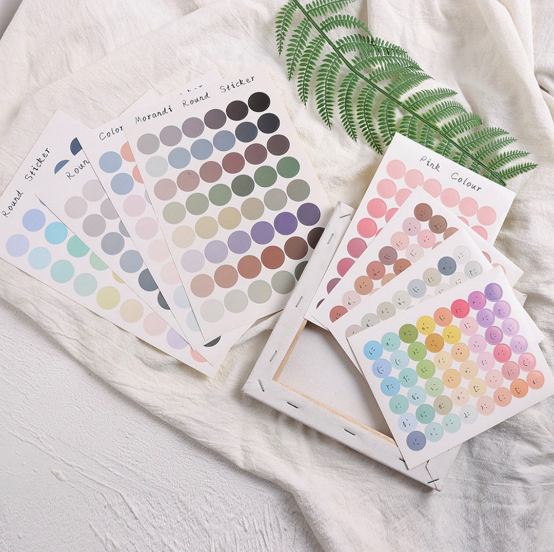 Round Dot Sticker Sheets, Crafts, Scrapbooking, Diary, Journal, DIY, - Etsy