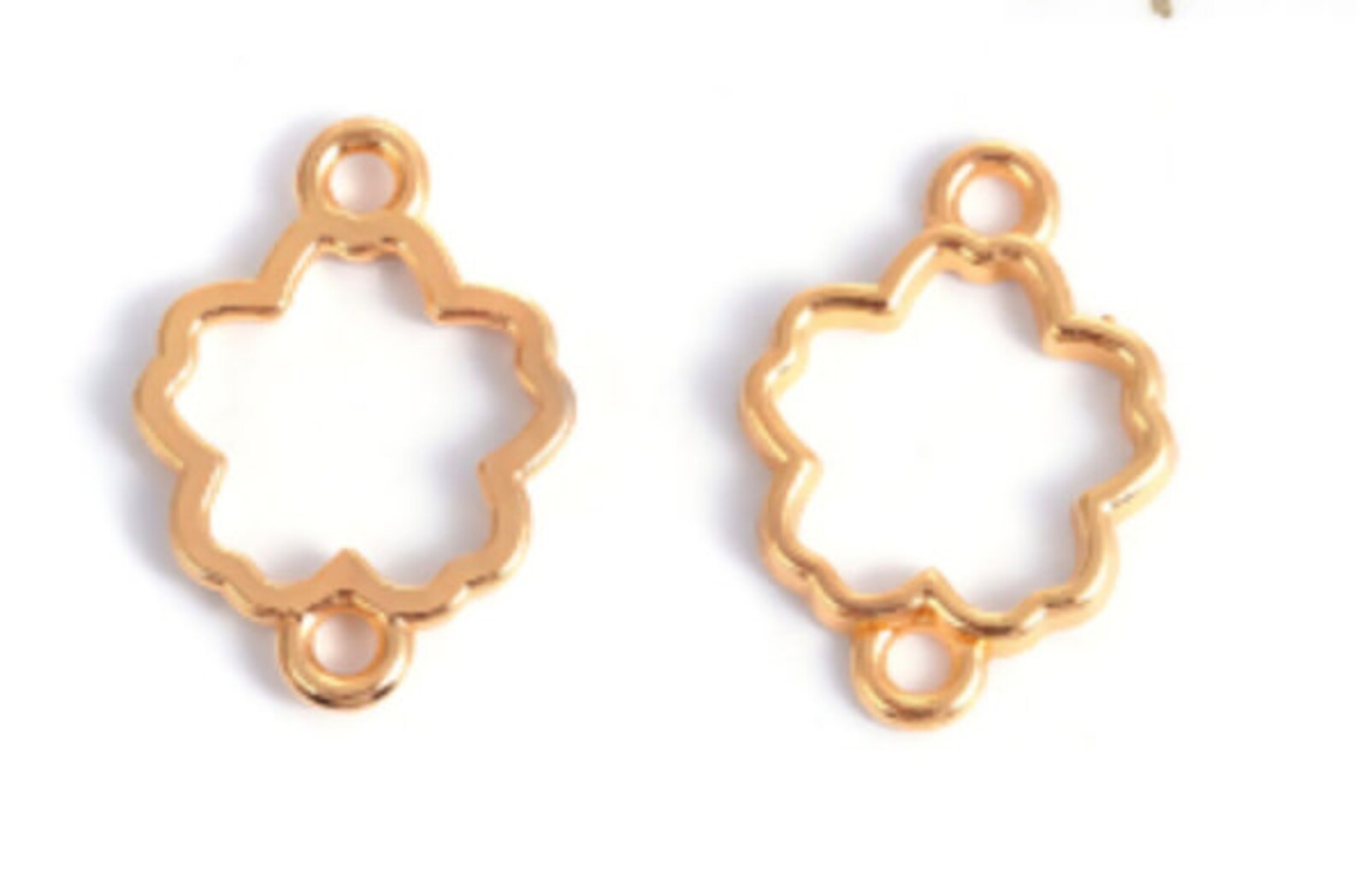 Open Back Bezel Connector Sakura Flower Charm - Etsy