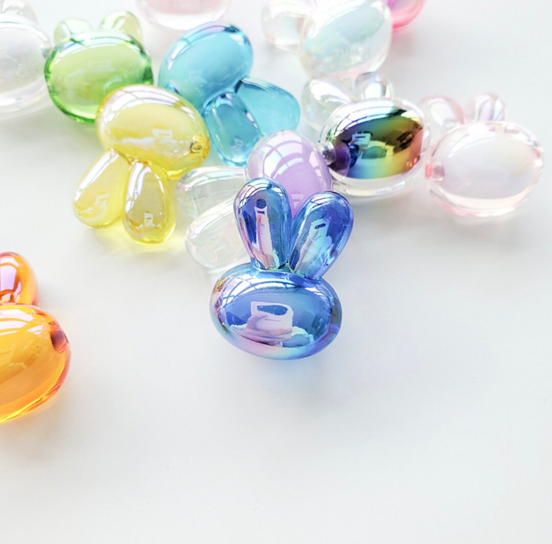 21MM AB Bunny Rabbit Shaped Acrylic Spacer Beads - Etsy