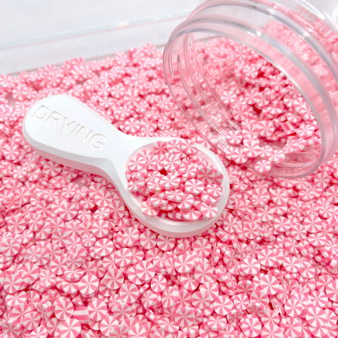 5MM Light Pink Peppermint Candy Polymer Clay Sprinkles NOT EDIBLE D18 ...