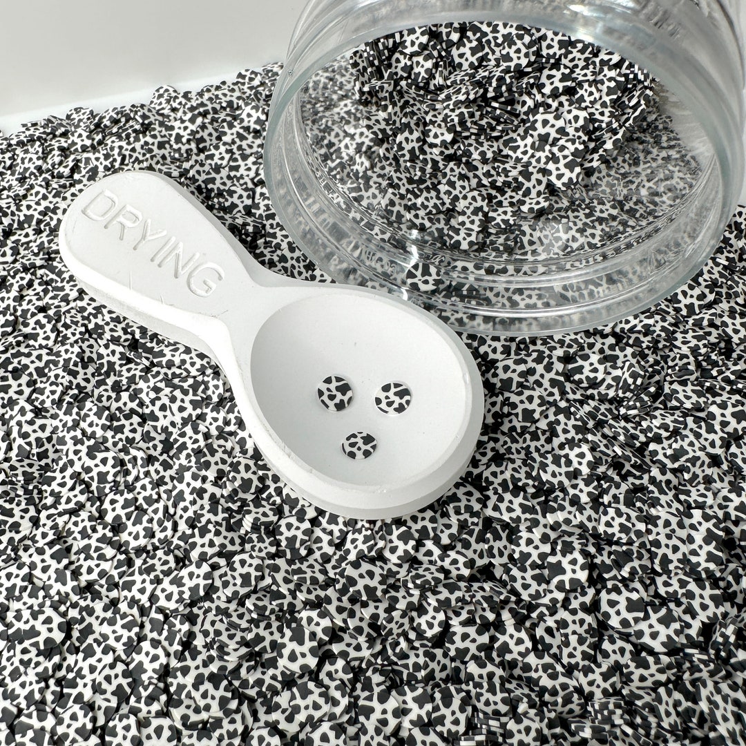 FAKE 5MM/10MM Circle Cow Spot Pattern Themed Polymer Clay Sprinkle NOT ...
