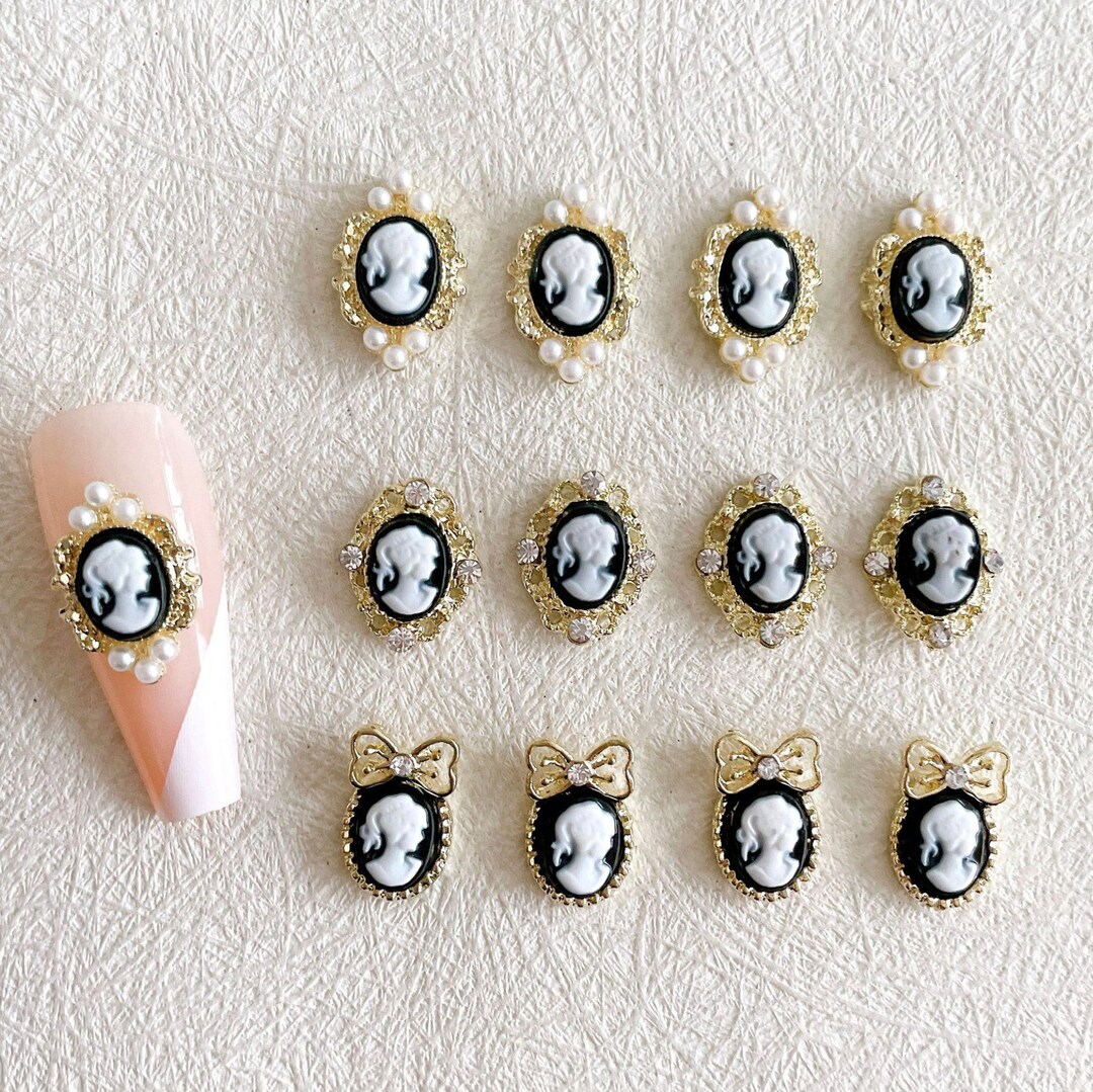 3D Cute Lady in A Portrait Nail Art Charms, Mini Cabochon 10mm X 14mm ...