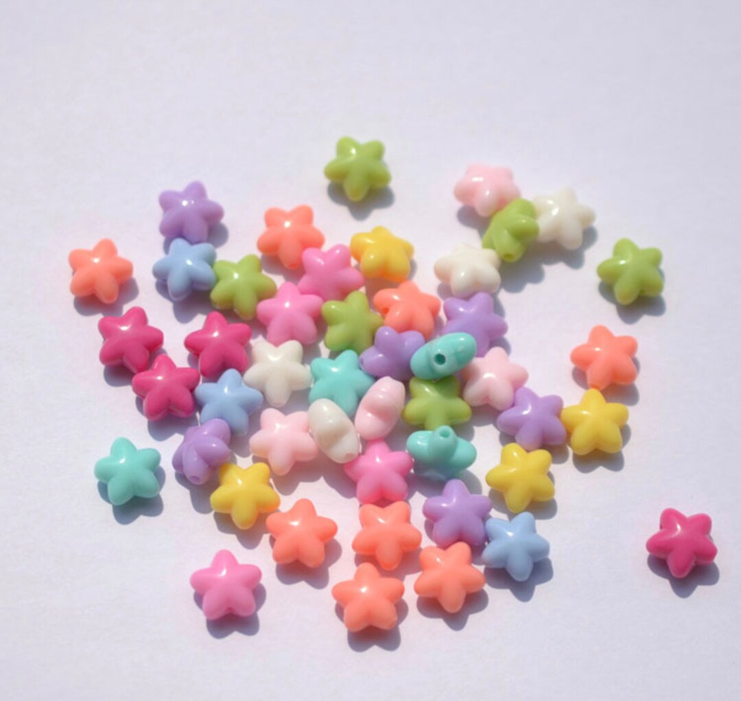 10MM Puffy Candy Star Acrylic Spacer Beads - Etsy