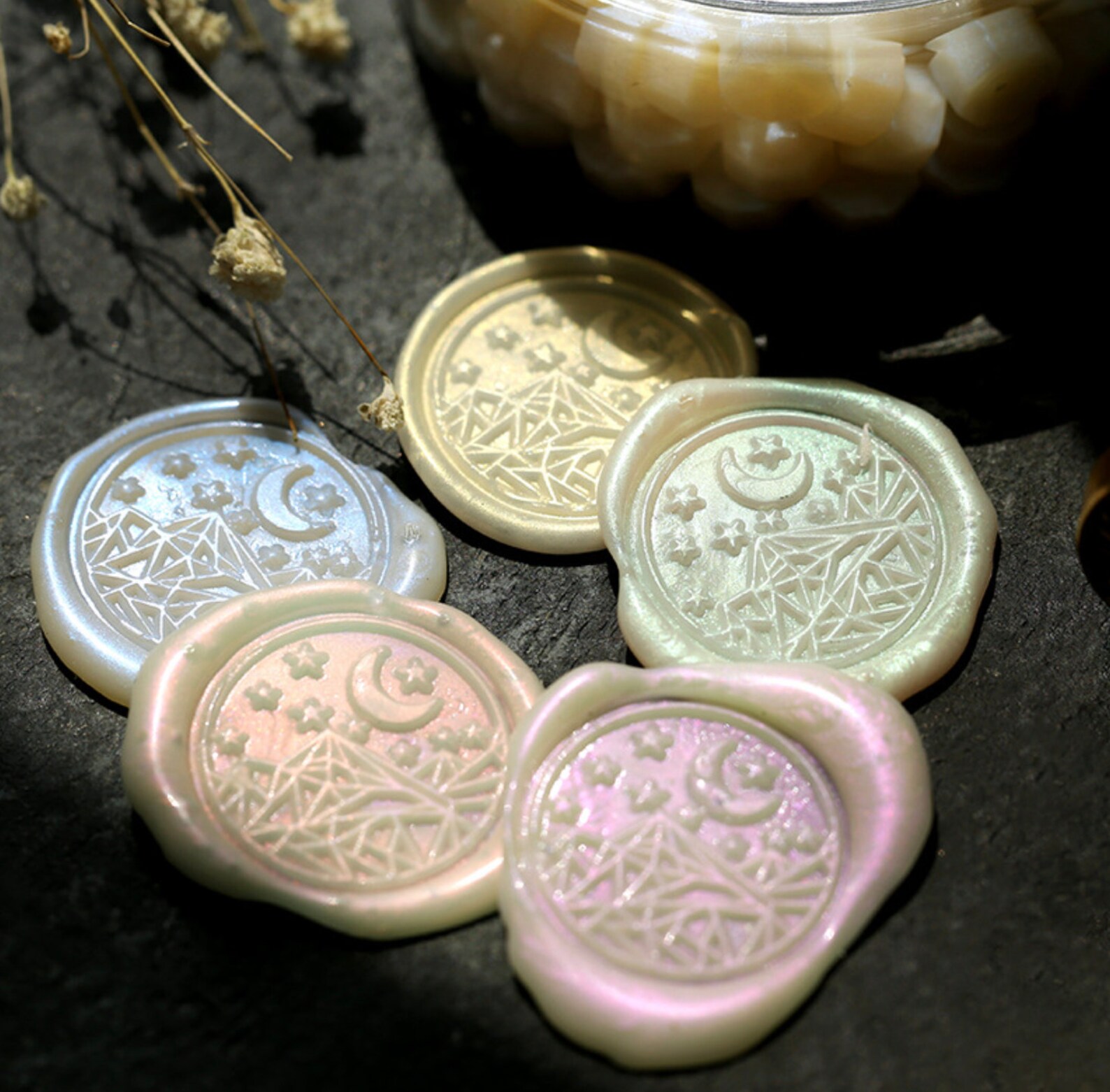 Iridescent Hexagon Wax Seal Melts - Etsy