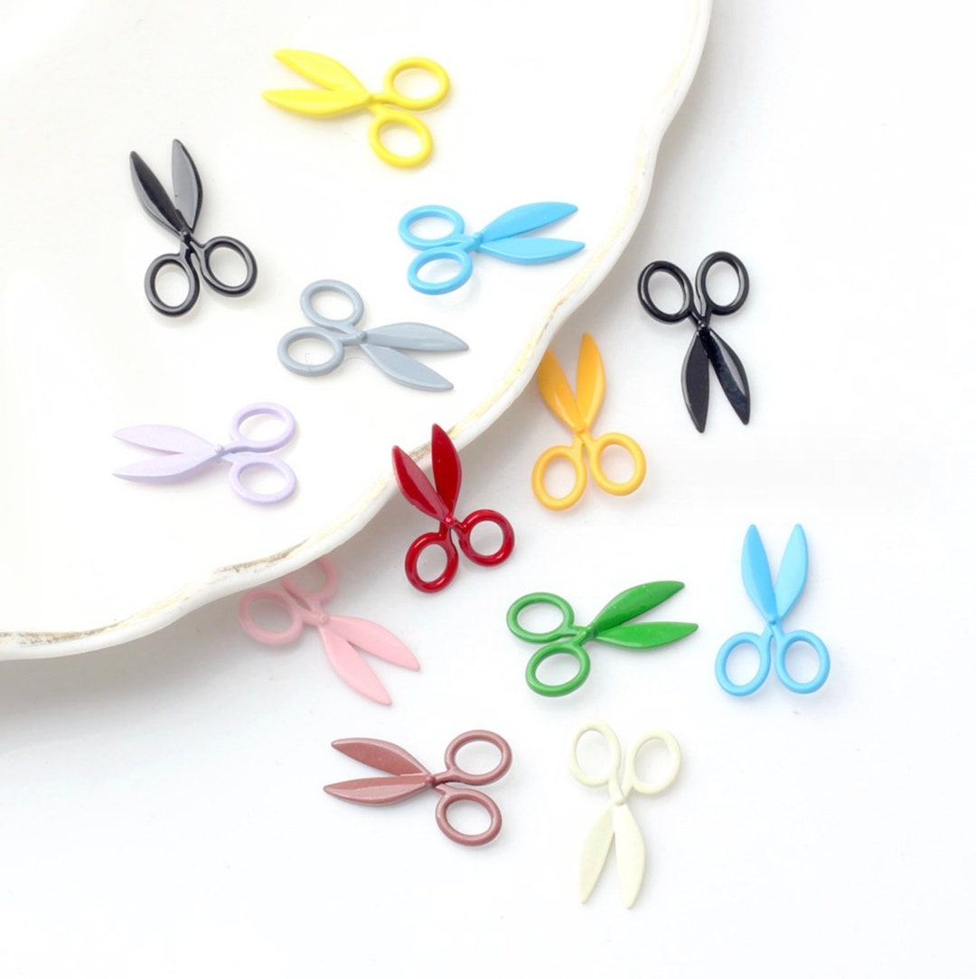 Cute Mini Metal Scissor Themed Charms - Etsy
