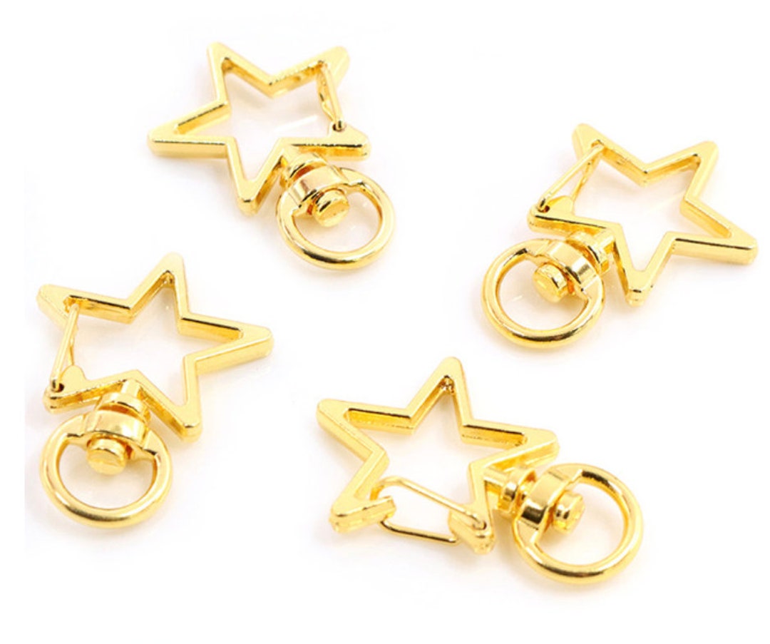 Gold Star Shaped Key Ring, Keychain - Etsy