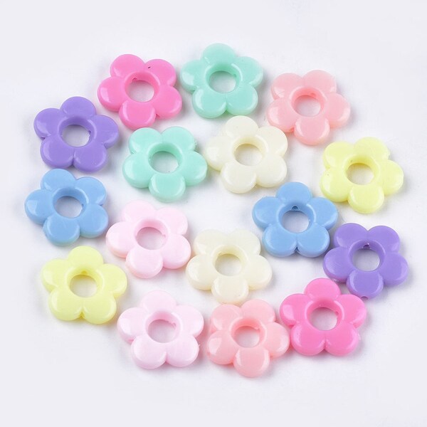 Acrylic Flower Beads - Etsy