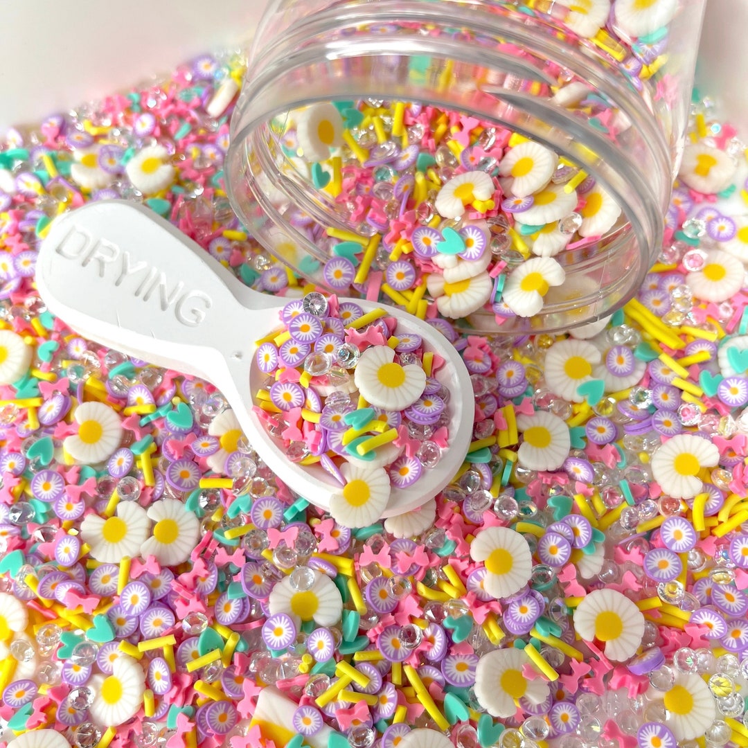 Retro Daisy Flower Mix W/rhinestone Polymer Clay Sprinkle Mix NOT ...