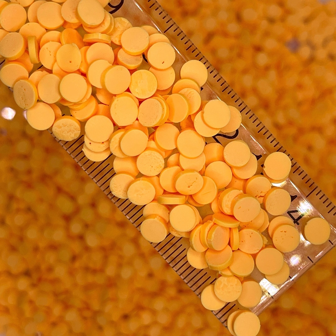 FAKE, 5MM Orange Round Circle Disc Polymer Clay Sprinkle NOT EDIBLE D17 ...