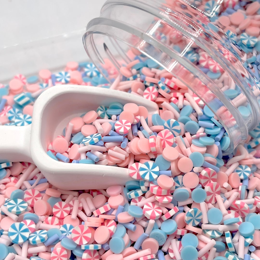 Cotton Candy Pink Blue Peppermint Polymer Clay Sprinkle Mix NOT ...
