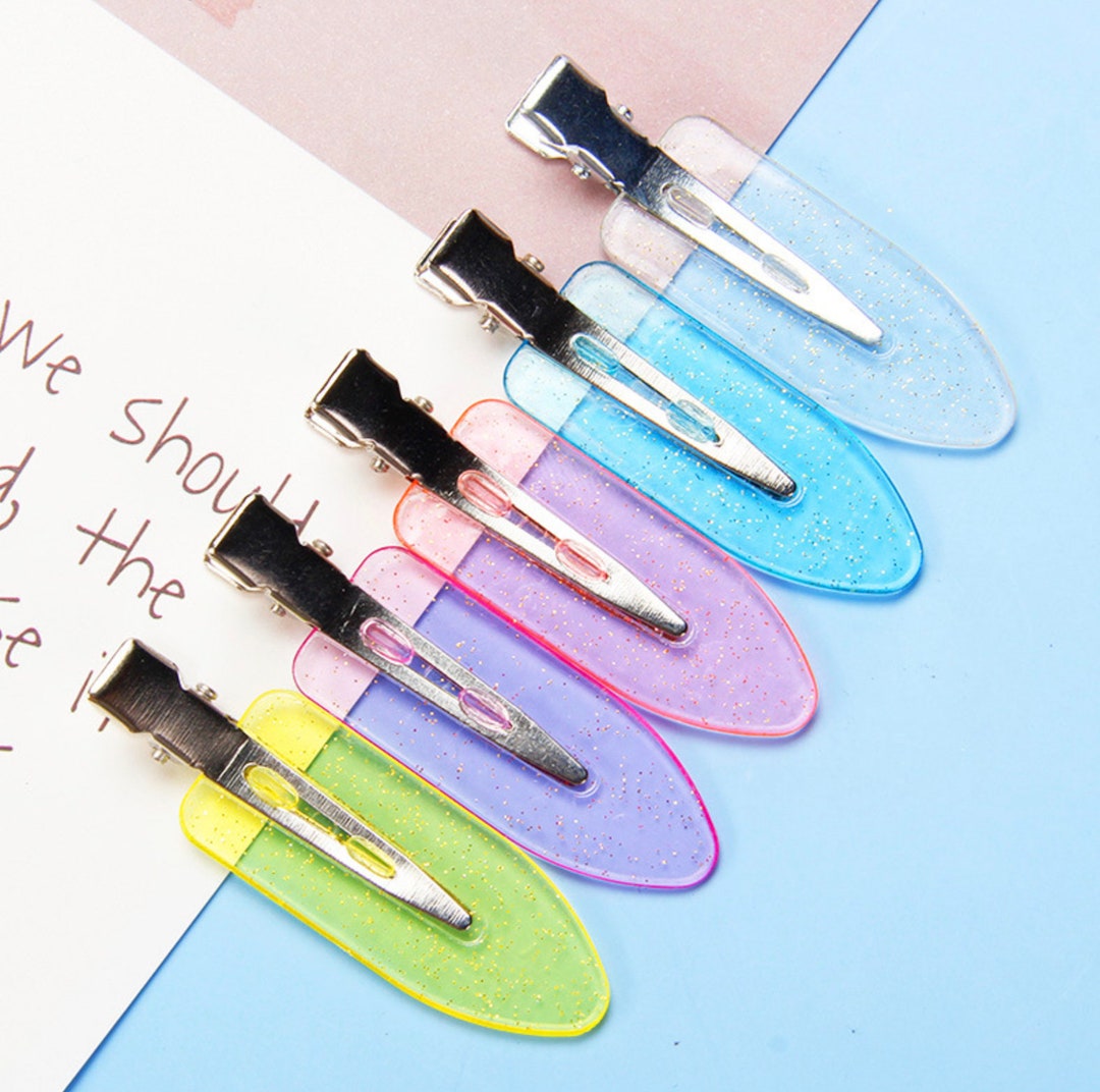 2.4 INCH Translucent Pastel No-crease Blank Hair Clips for DIY Crafting ...