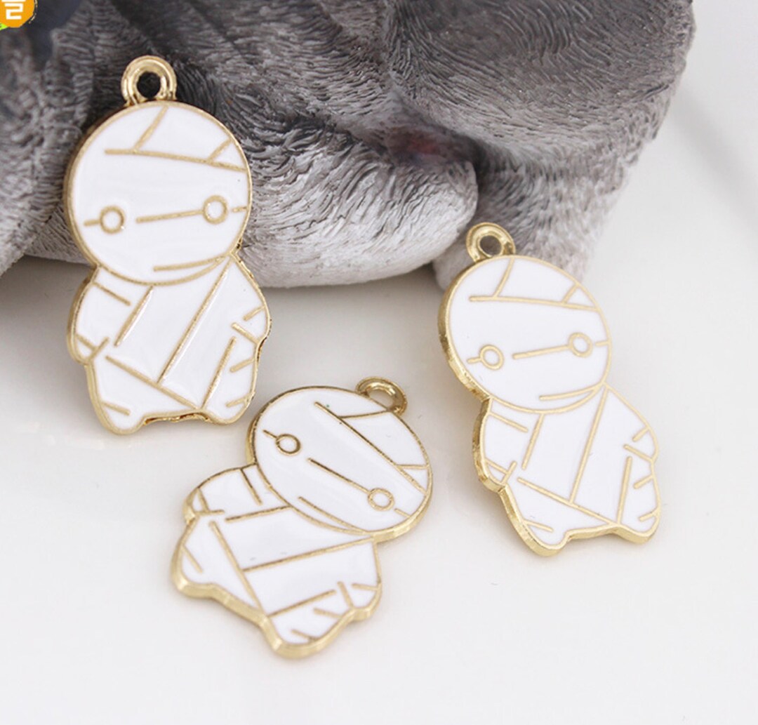 Cute Wrapped Mummy, Anime Themed SMALL/LARGE Enamel Charm - Etsy