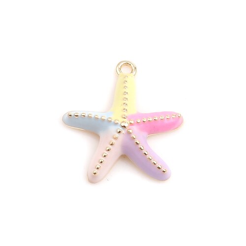 Pastel Starfish Ocean Animal 18K Gold Filled Charm 14MM X - Etsy