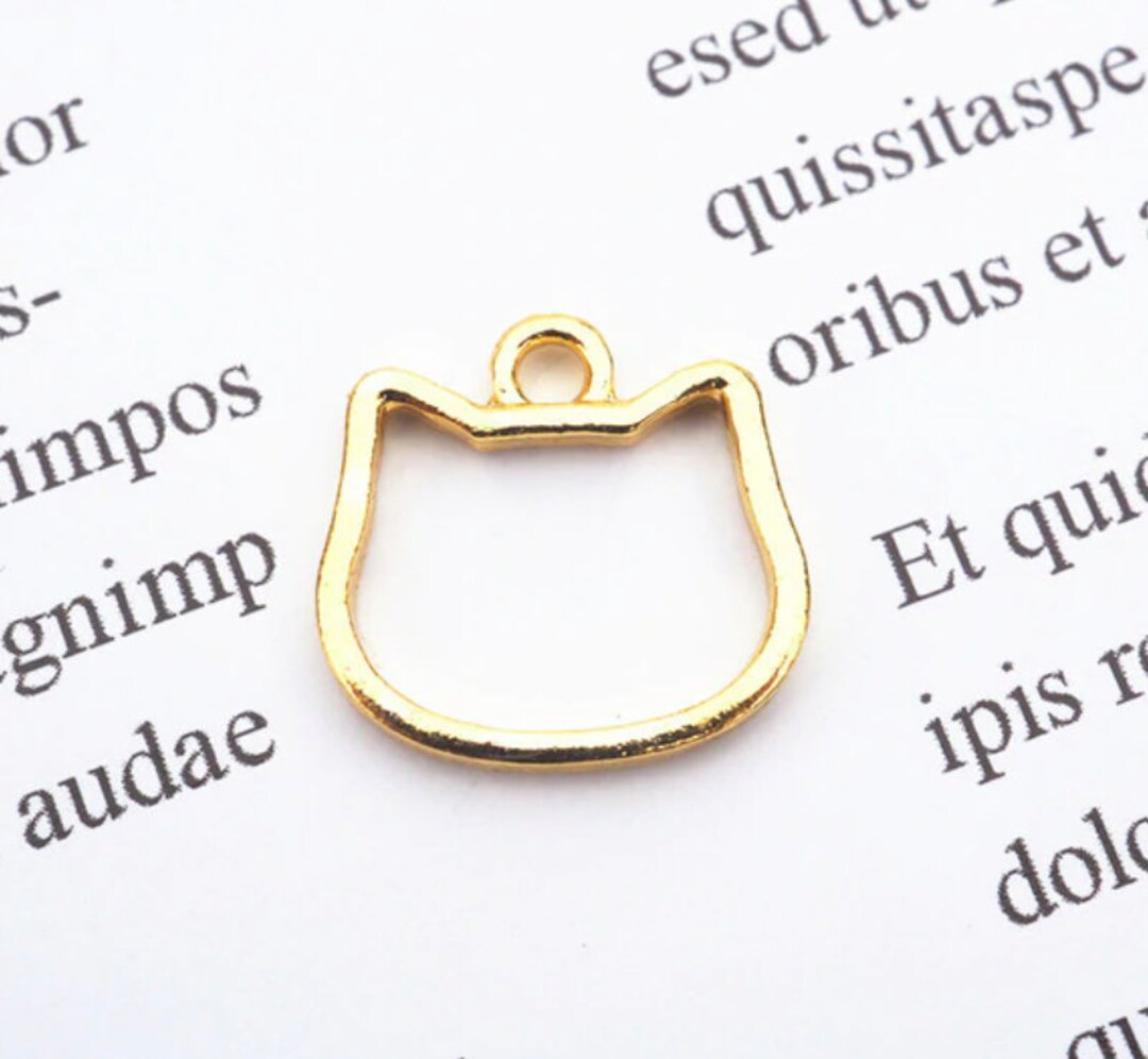 Open Back Bezel Cat Charm 13.5mm X 14mm - Etsy