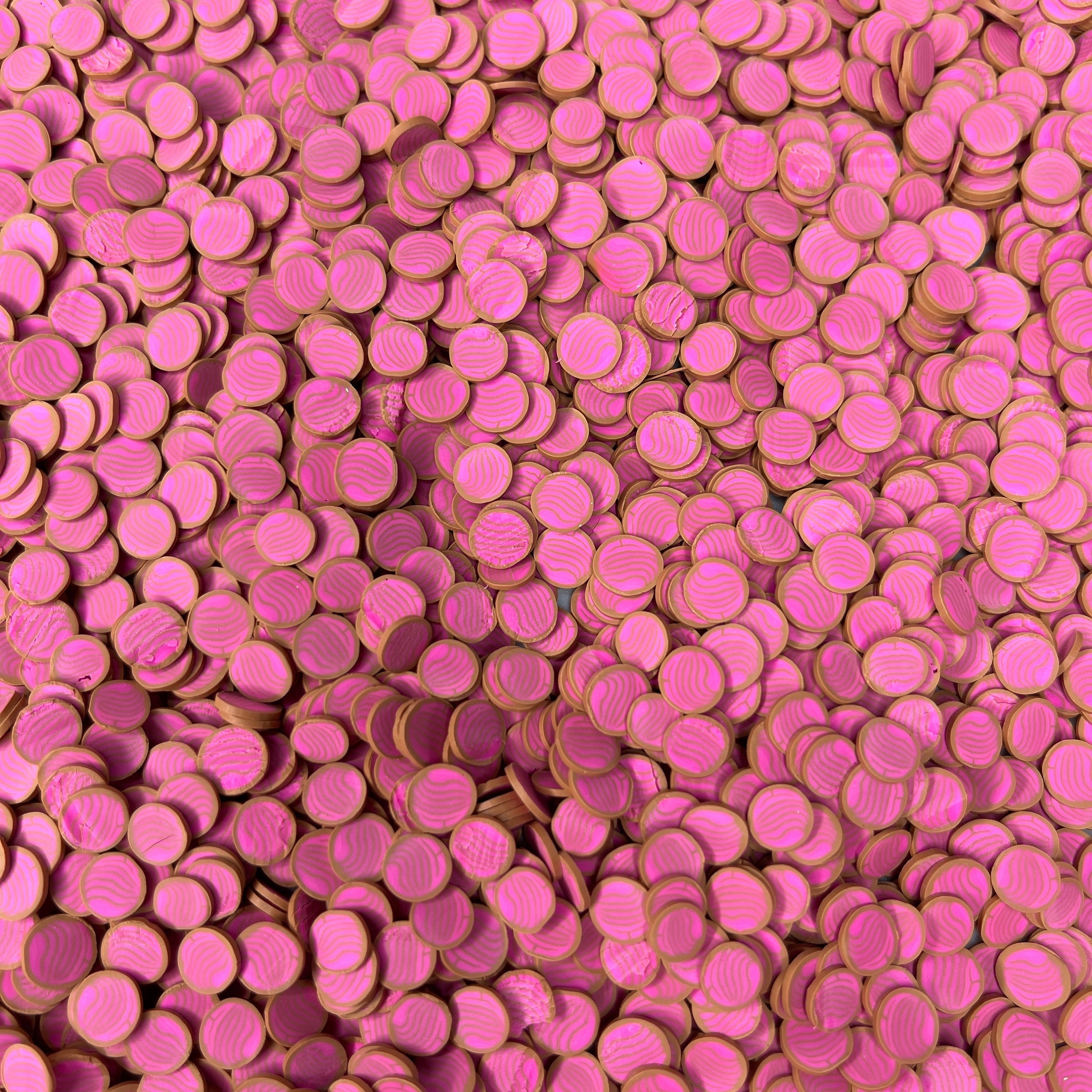5MM Pink Concha Mexican Bread Polymer Clay Sprinkle NOT - Etsy