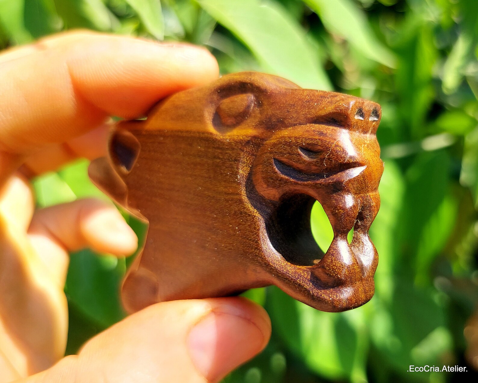 Handcarved Jaguar - Kuripe Single Block Self Applicator, Hapeh ...