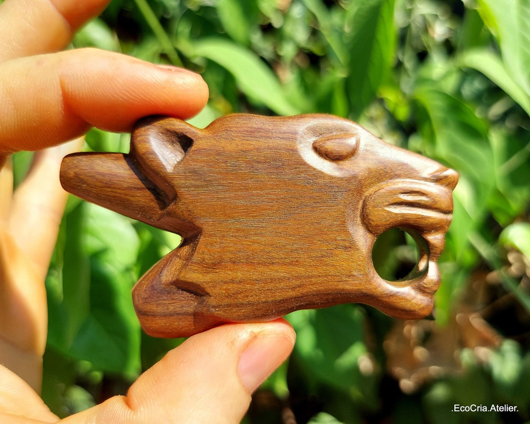 Handcarved Jaguar - Kuripe Single Block Self Applicator, Hapeh ...