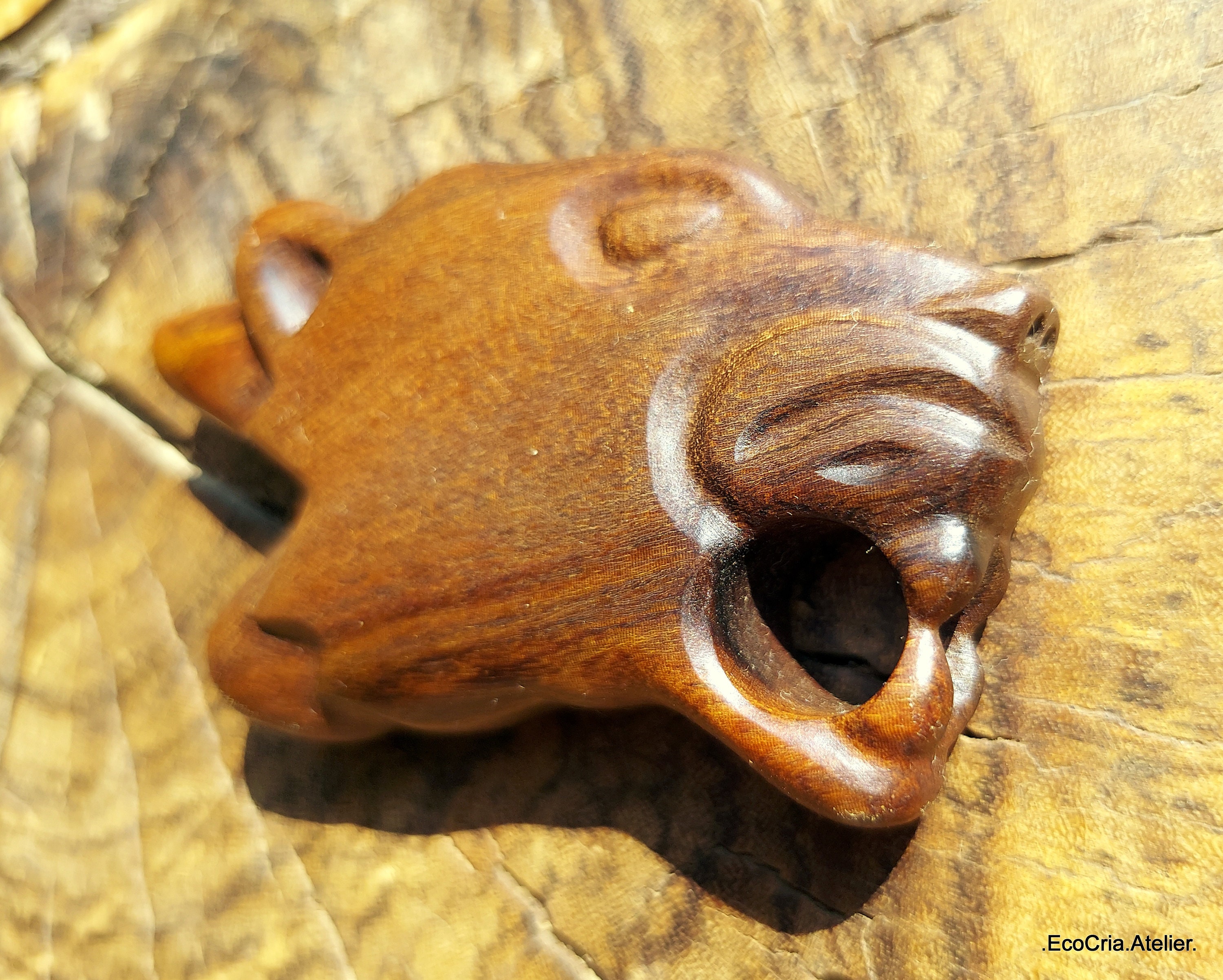 Handcarved Jaguar - Kuripe Single Block Self Applicator, Hapeh ...