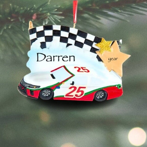 Race Car Ornament - Etsy