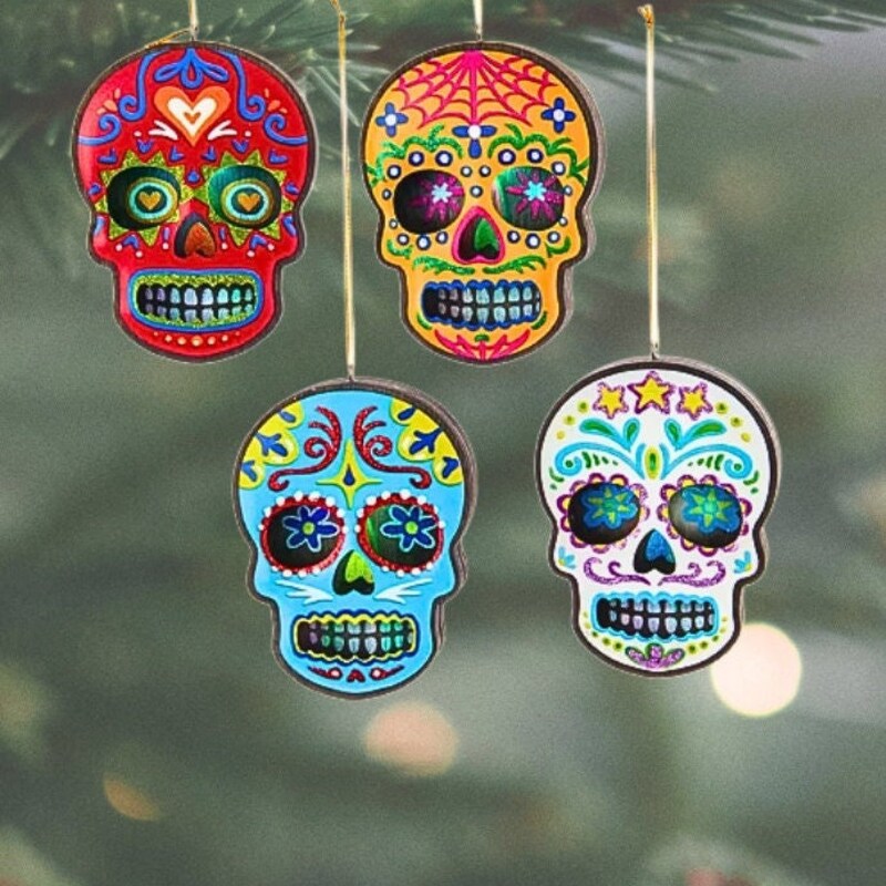 Sugar Skull Ornament - Etsy