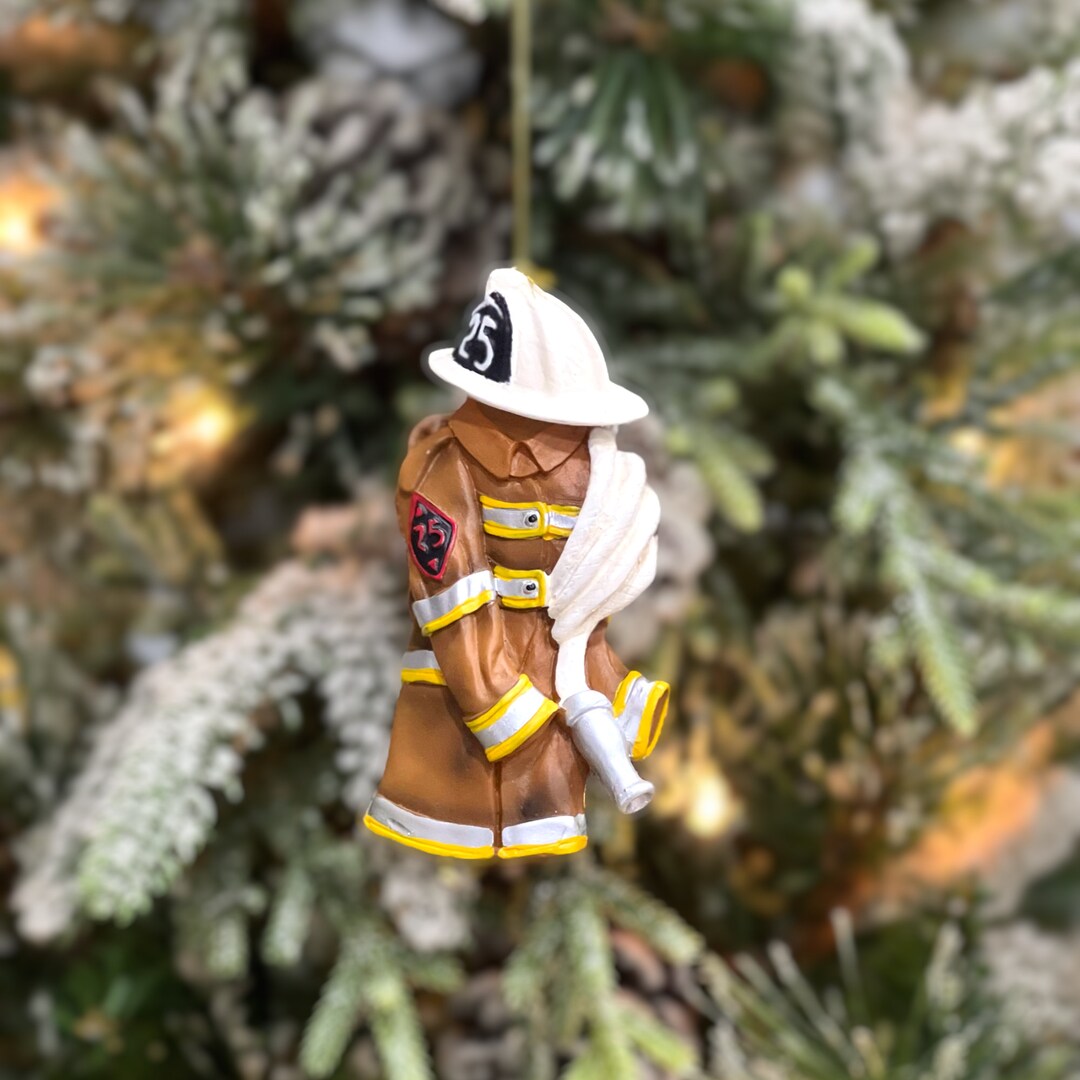 Hand-personalized Firefighter Christmas Ornament | Hero Fireman Tribute ...