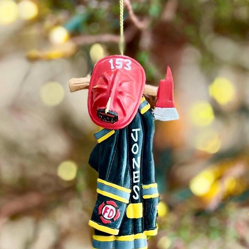 Firefighter Ornament - Etsy