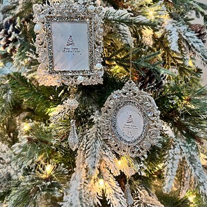 Picture Frame Christmas Ornament Elegant Gold-white Photo Frame ...