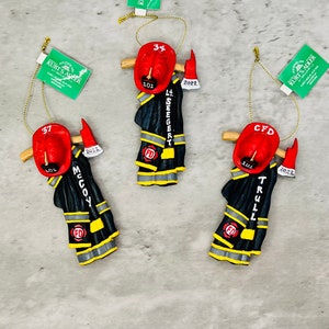 Fireman Ornament Personalized Christmas Ornament Firefighter Gift ...