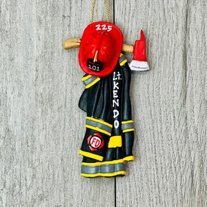 Fireman Ornament Personalized Christmas Ornament Firefighter Gift ...