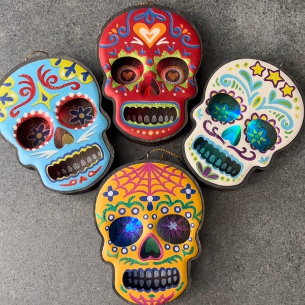 Sugar Skull Ornament - Etsy