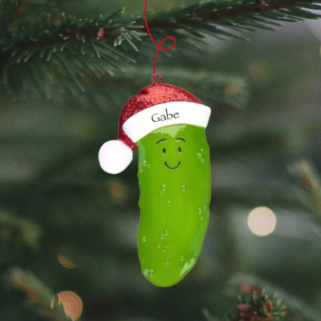 Cornichon de Noël avec bonnet de Noel Tradition des cornichons Joyeux ...