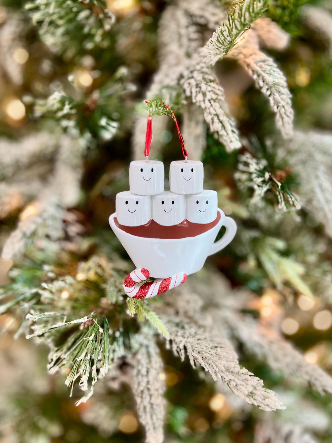 Personalized Hot Cocoa Family of Five Christmas Ornament | Hot ...