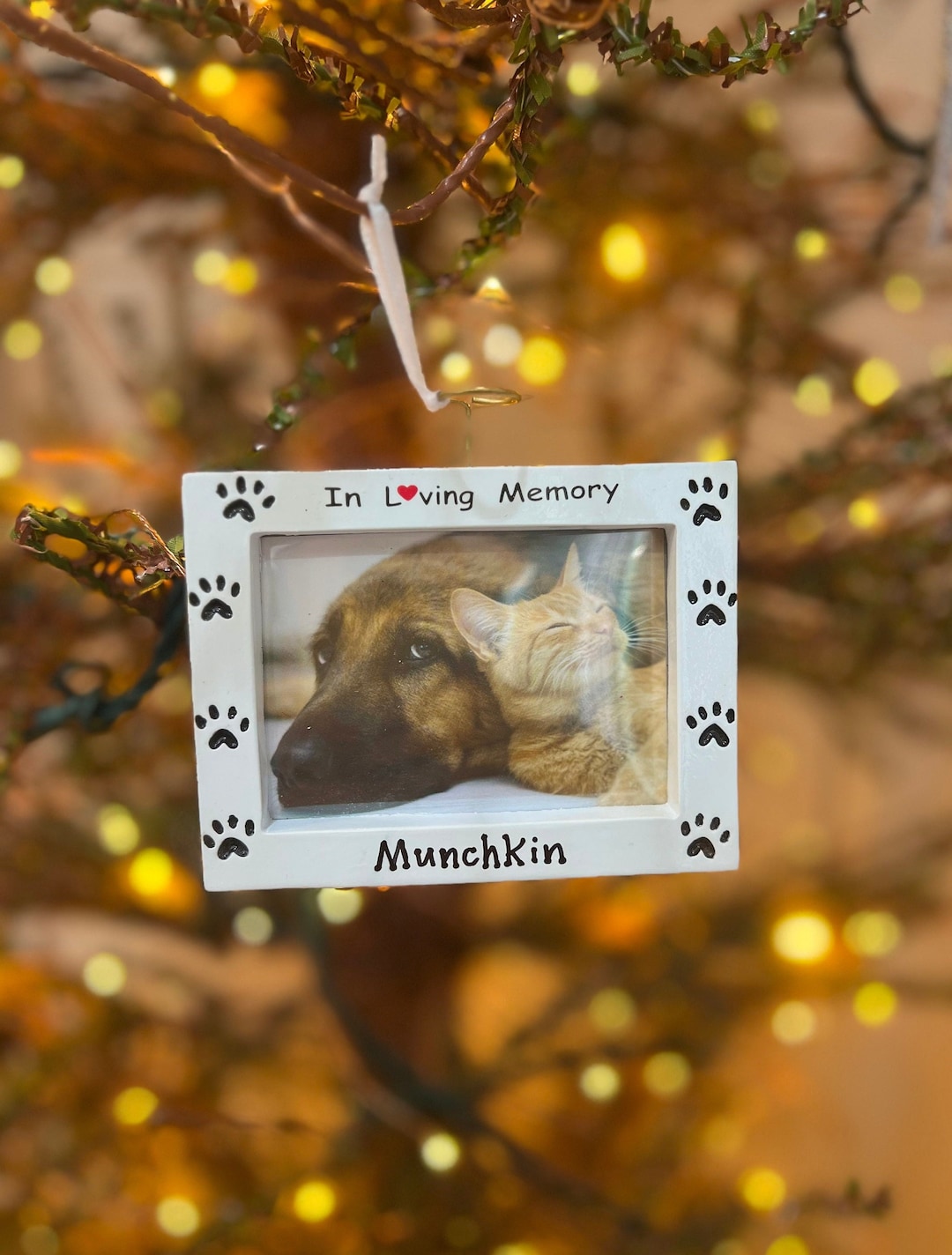 Pet Picture Frame Dog Pet Frame Personalized Christmas Ornament in ...