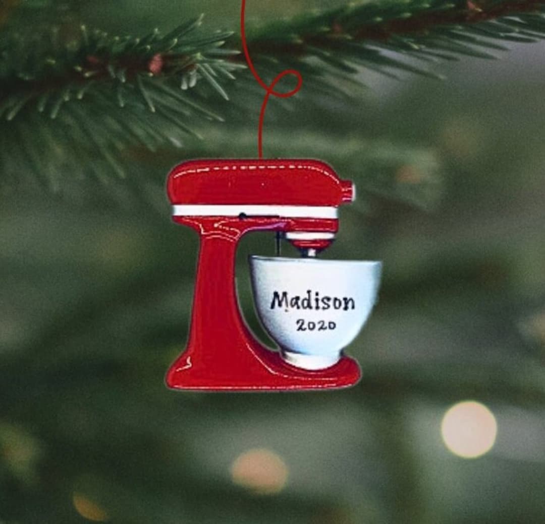 Bakery Kitchen Mixer Ornament Personalized Christmas Ornament Red ...