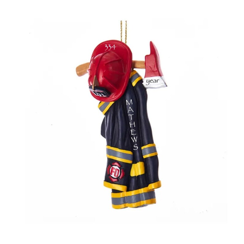 Fireman Ornament Personalized Christmas Ornament - Etsy