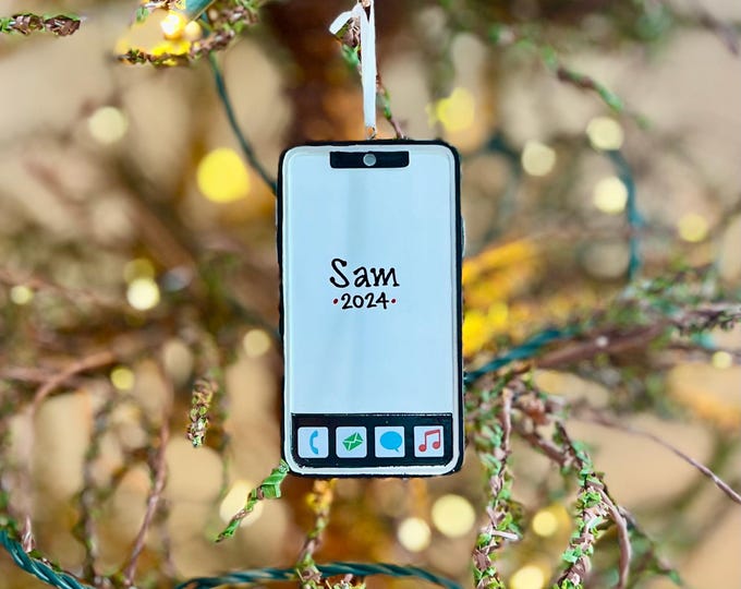 Girl With Cell Phone and MK Bag Personalized Christmas Ornament ...