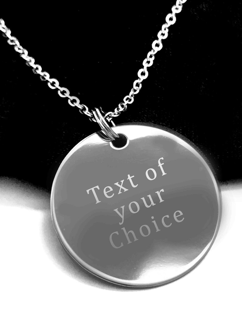 Engraved Pendant Inspirational Necklace Custom Pendant Add - Etsy