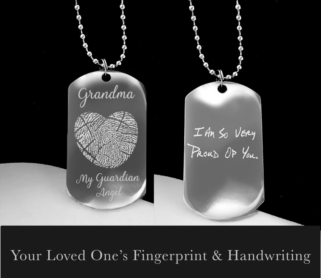 Custom Personalized Fingerprint Necklace - Etsy
