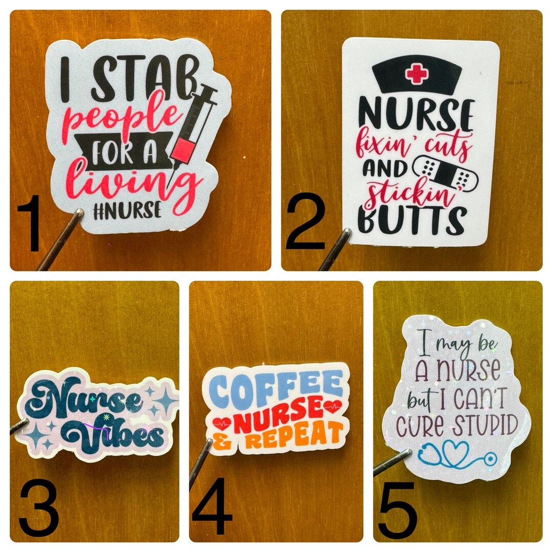 Nurse Stickers, Cute Decal for A Laptop, Water Bottle, Car & More ...