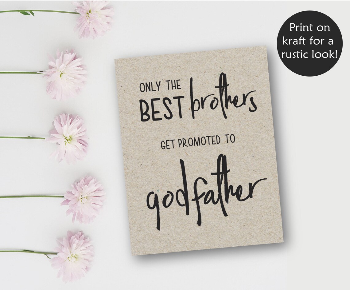 Printable Godfather Proposal Card Godparent Request Baptism - Etsy Canada