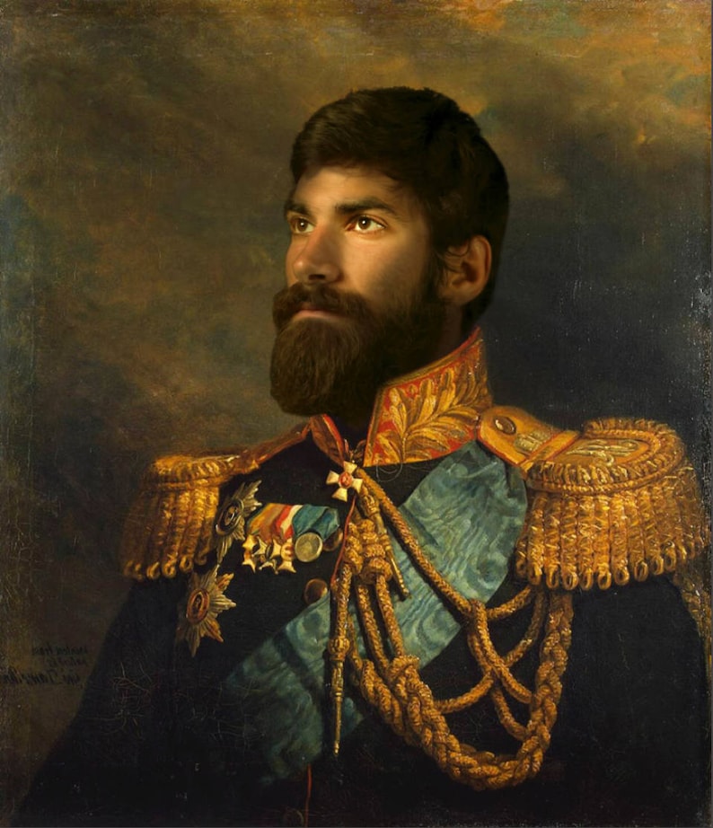 Custom Military Portrait Face Replace, Royal, General, Personalized - Etsy